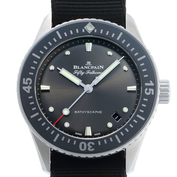 Blancpain 5100B-1110-NABA Fifty Fathoms Bathyscaphe SS Black Dial ...