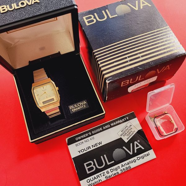 Bulova Alarm Chronograph Quartz Watch LCD Analogue TL11 C877199 82361 ...