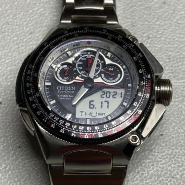 CITIZEN PROMASTER SST STAINLESS STEEL ECO-DRIVE WATCH U706-S053609 ...