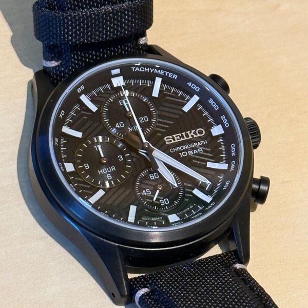 Seiko Men's Watch Chronograph Black Chronograph SSB421P1 - EXCELLENT ...