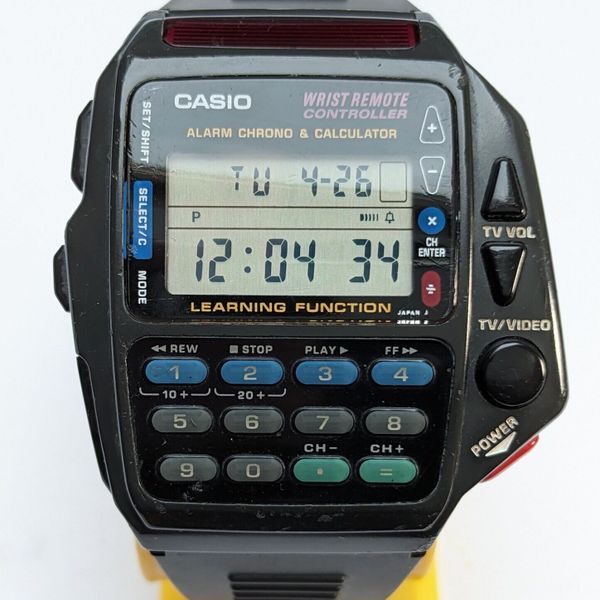 1990s Casio CMD-40 Learning Remote Control Calculator Alarm Wrist Watch ...