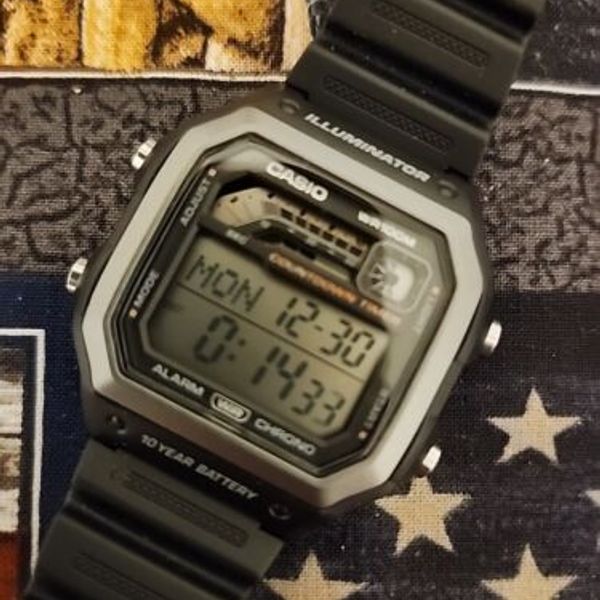 Casio WS1600H-1AV, Chronograph Watch, World TIme, Alarm, 10 Year ...