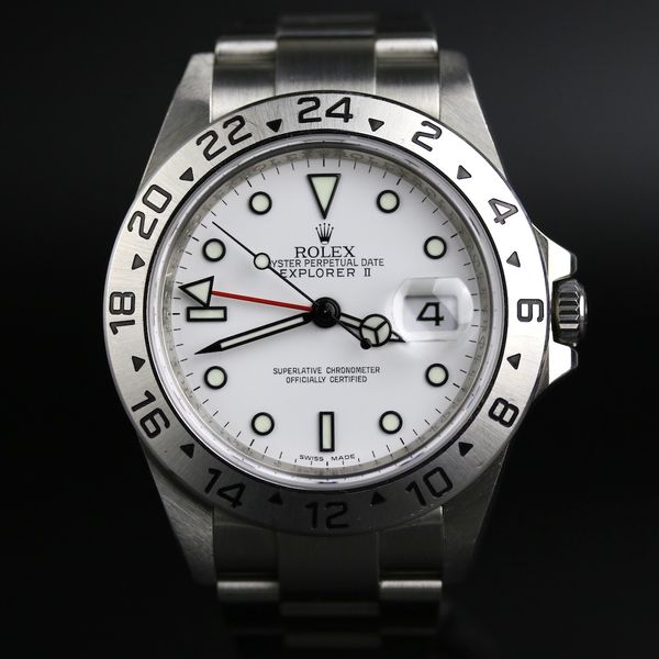 FS: 2008 Rolex 16570 Explorer II Polar 3186 Caliber Inner Bezel ...