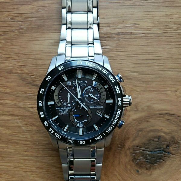 Citizen Eco-Drive Mens Watch Perpetual Chrono Atomic E650 Titanium ...