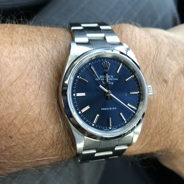 Rolex 14000M Air-King Blue dial | WatchCharts