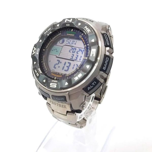 CASIO Pro-Trek PRW-2500T Triple Sensor Tough Solar Stainless Steel Men's Watch | WatchCharts ...