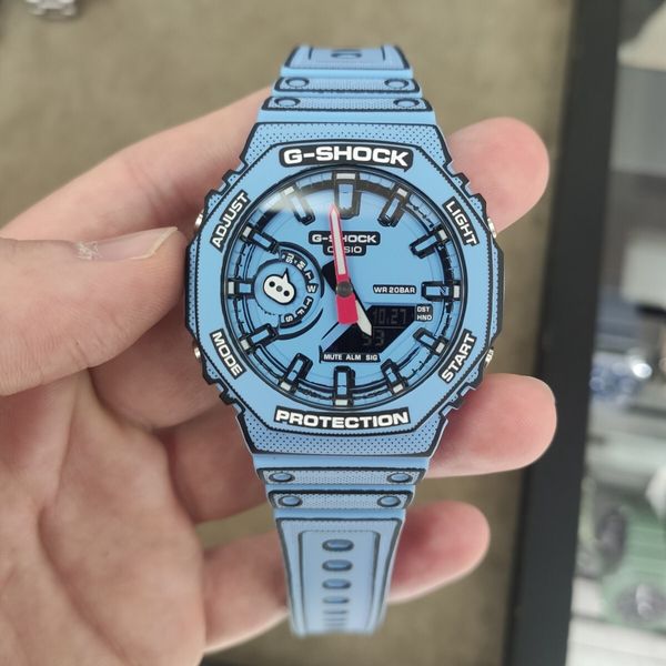 Casio G-SHOCK GA-2100MNG-2ADR Blue MANGA THEME Limited Edition | WatchCharts Marketplace