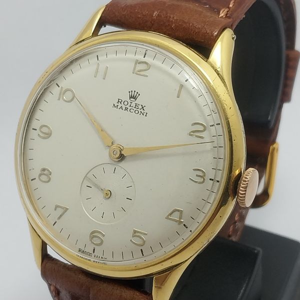 Vintage Rolex Marconi Beuatiful big size 38mm out crown | WatchCharts ...