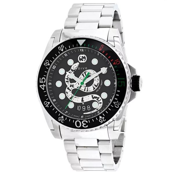GUCCI YA136218 Men's Dive Black Dial Watch | WatchCharts Marketplace