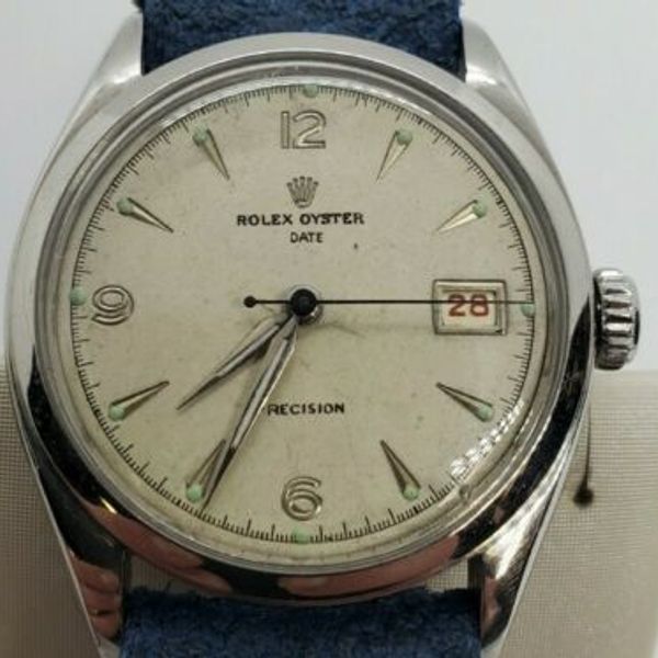 Vintage Rolex Oysterdate Precision 6094 1950's RUNNING | WatchCharts ...