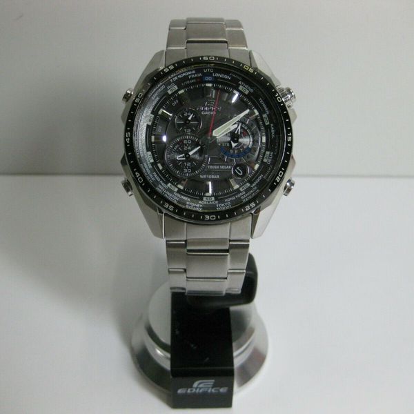 Casio Edifice (EQS-500) Men's St. Steel Solar Powered Chronograph ...