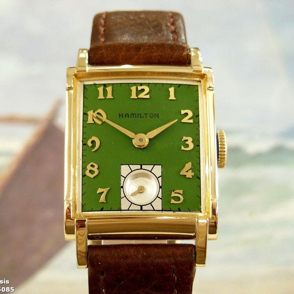 1949 Vintage HAMILTON PERRY, Stunning GREEN Dial, Serviced with ...