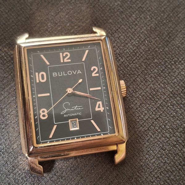 Bulova 96B205 Frank Sinatra Rose Gold Tank Automatic Watch NEEDS REPAIR ...