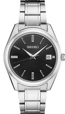 Seiko SUR311 Orologio Uomo - Essentials - Quadrante Nero Data ...