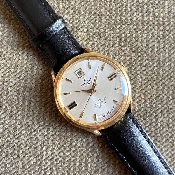 Vintage Invicta Automatic 25 Ducal Super - Day Date Wristwatch - 37mm ...