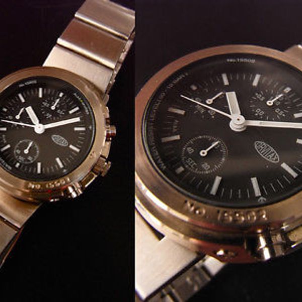 Seiko Alba Orvitax Chronograph Black Dial Quartz Authentic Mens Watch ...