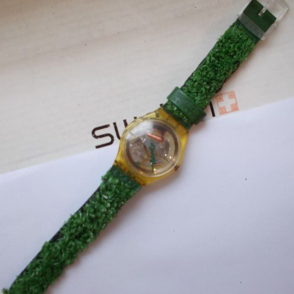 COLLECTORS SPECIAL SWATCH " GARDEN TURF " '97 EXCELLENT WOW RARE L@@K ...