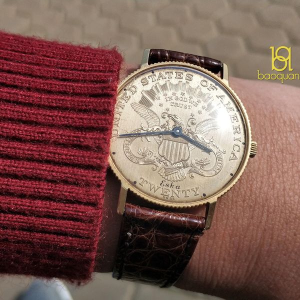 [WTS] Eska $20 dollars coin, solid 18K gold watch | WatchCharts Marketplace