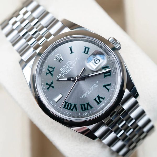 Factory Sticker & Barcode Rolex Datejust Jubilee Wimbledon Dial Smooth ...
