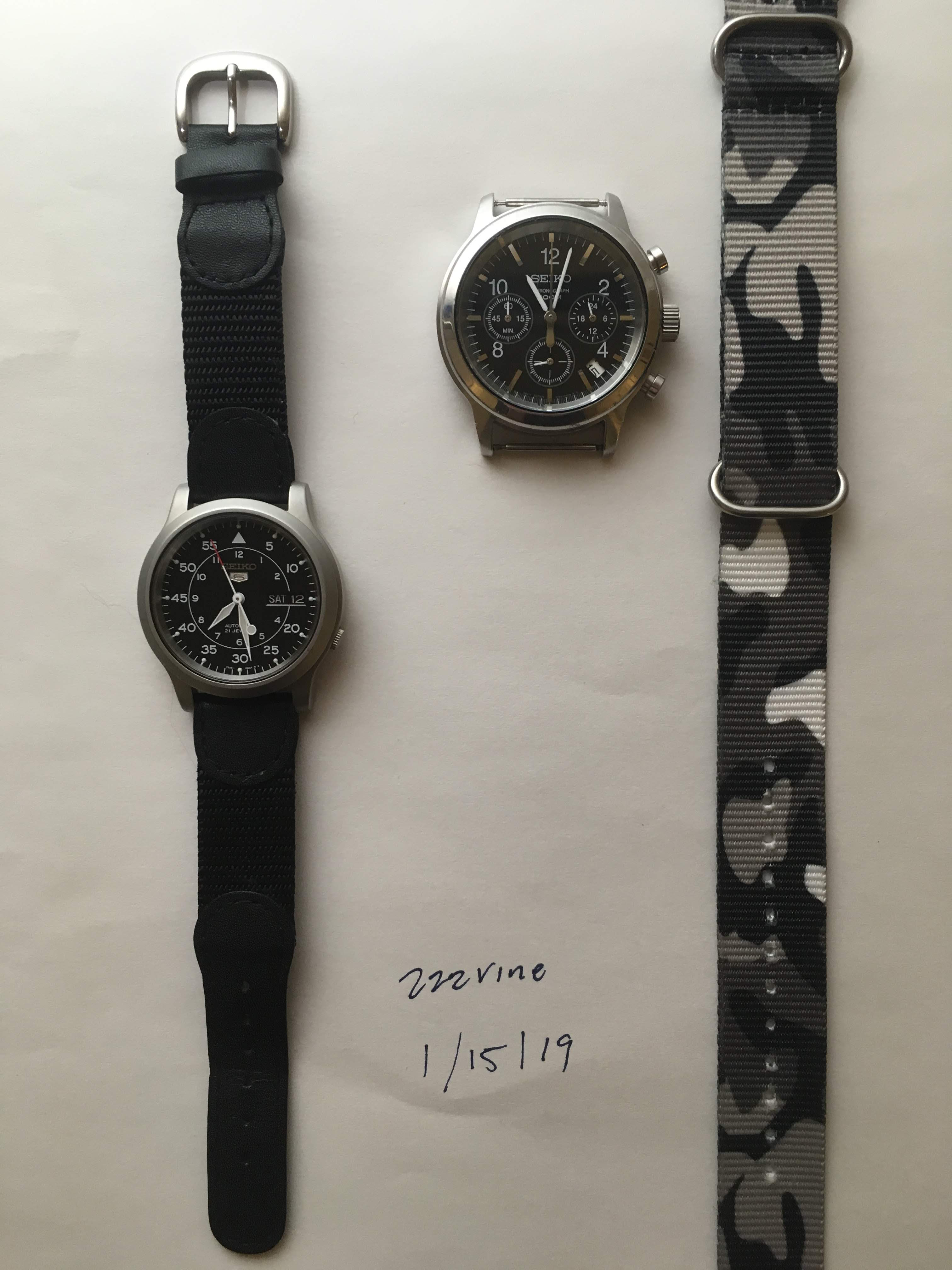 [WTS] Seiko SNK809 and Seiko 6T63-00A0 Chronograph | WatchCharts