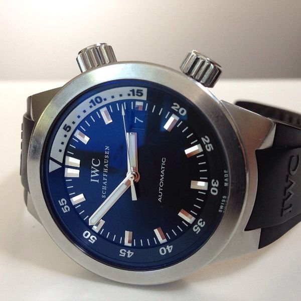 SOLD: IWC AQUATIMER DIVING IW3548-07 Steel Automatic With Rubber Strap ...