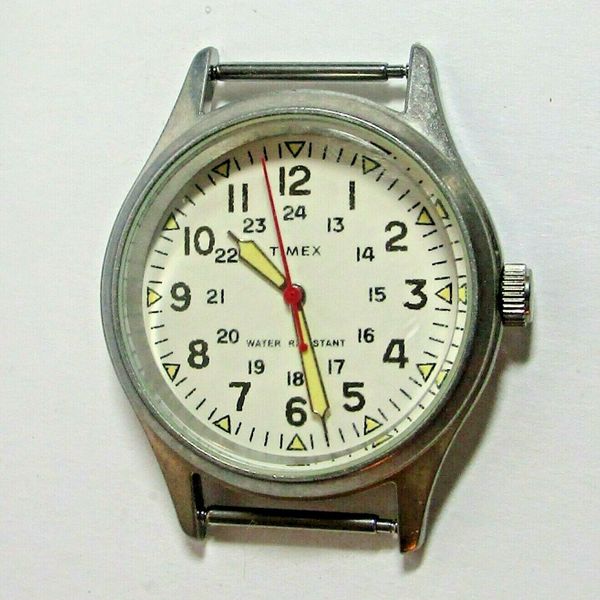 Timex J. Crew Military Style Field Watch T2N332 24 HR Dial NATO Band ...