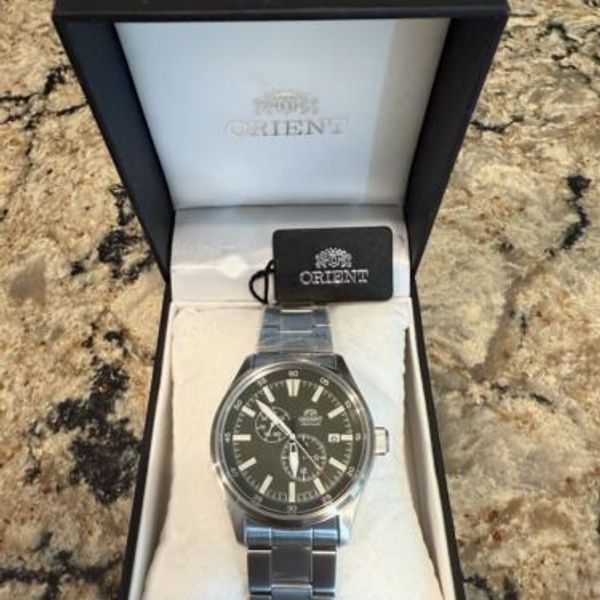 Orient Defender II Menâ s Automatic Watch, Green Dial RA-AK0402E10B ...