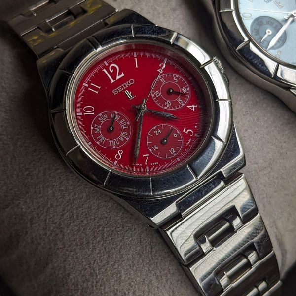 [wts] 1990's Seiko LK Lukia Women's Ice Blue and Red Dial with 3 ...