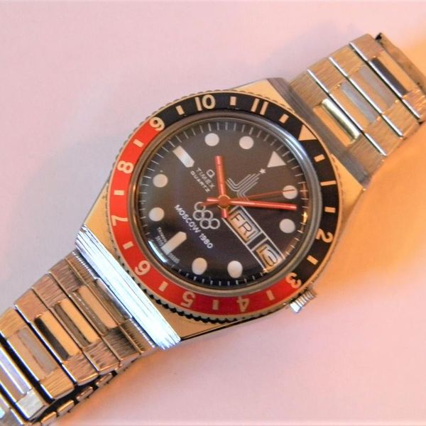 Rare TIMEX Electronic 1980 Olympic Watch With Pepsi Bezel & Blue Dial ...