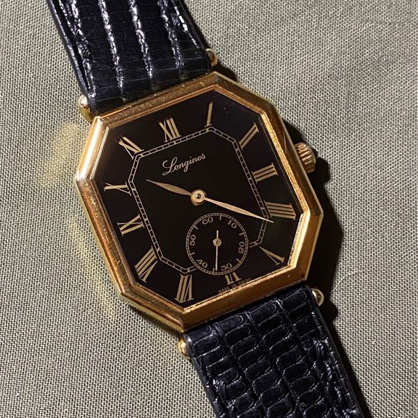 LONGINES Octagon 150th Anniversary Model Winding 3209 Black Gold ...