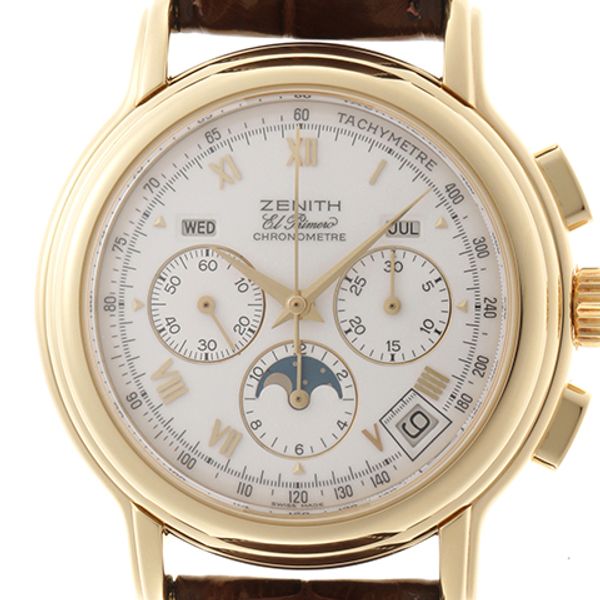 ZENITH Zenith 30.0240.410 El Primero Chronomaster Triple Calendar Moon Phase White Dial Yellow ...