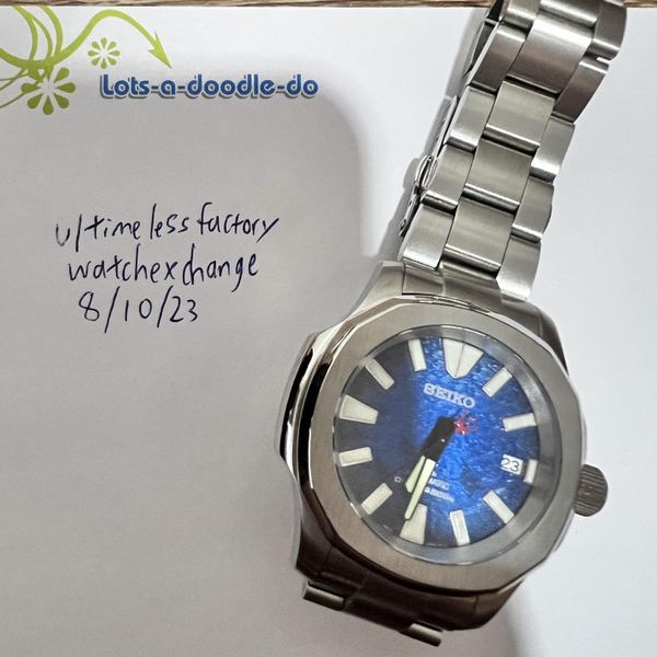 [WTS] OEM blue Manta Ray dial Seiko Mod Nautilus Build! | WatchCharts ...