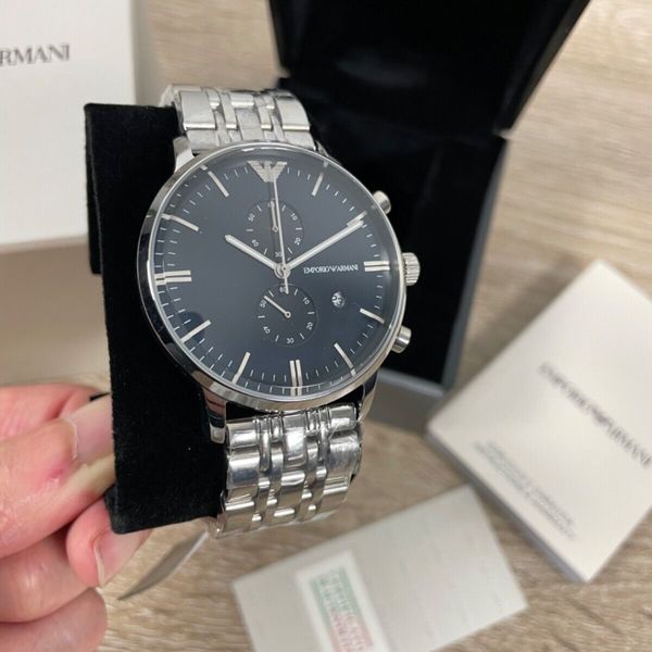 Emporio Armani Chronograph Stainless Steel Men's Watch Men's Watch ...