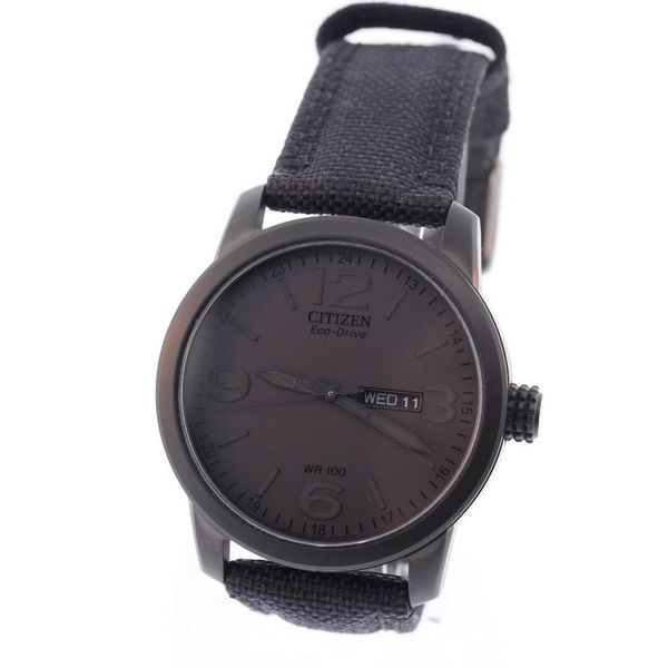 Men's Citizen BM8475-00F Eco Drive CHANDLER Black Stainless Day Date ...