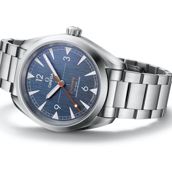 Omega Seamaster Railmaster 40mm Denim Blue Metal Bracelet | WatchCharts ...
