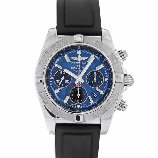 FS- Breitling AB0110 Chronomat 44 Black Eye Blue | WatchCharts Marketplace