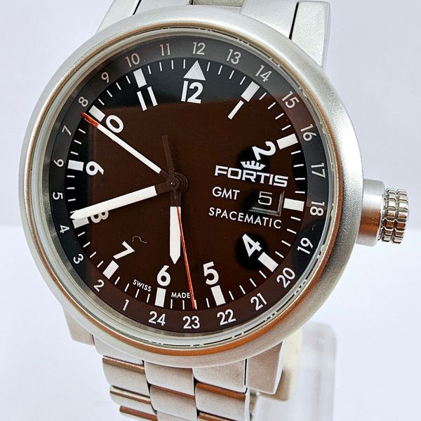 Fortis Spacematic GMT Stainless Steel Automatic Men's Watch ref. 624.22 ...