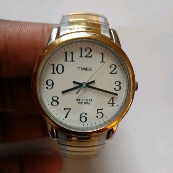 Timex Indiglo Vintage White Dial Date 30mm Quartz Stainless Steel Men's Watch 12 | WatchCharts ...