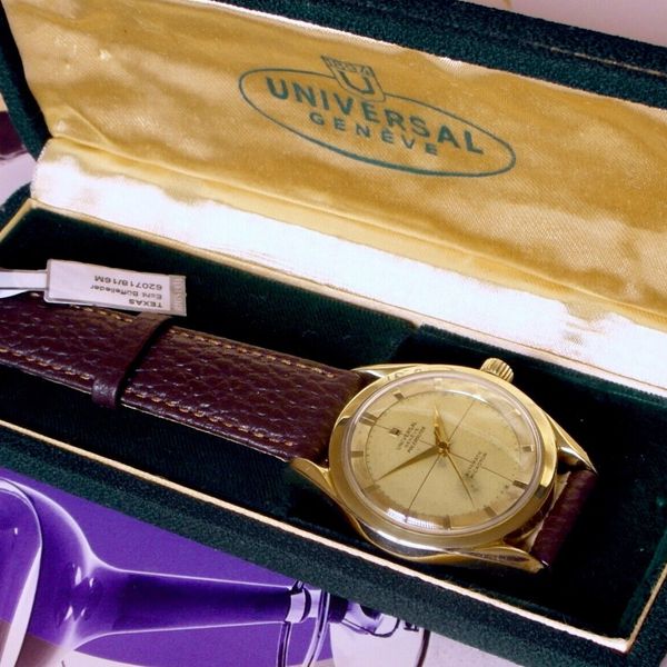 UNIVERSAL GENEVE POLEROUTER 215 MICROTOR Automatic +ORIGINAL BOX ...