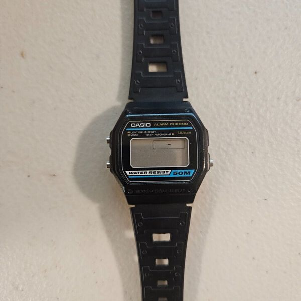 1986 Vintage CASIO W-14 (590) Japan M Alarm Chrono 34mm Wristwatch ...