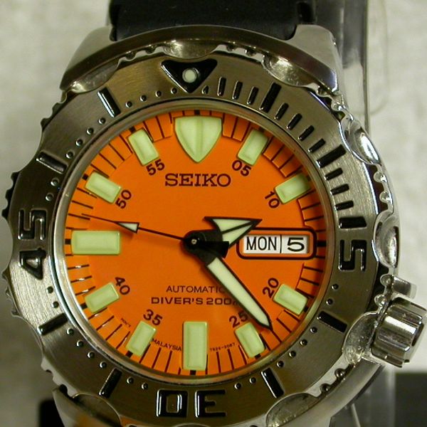 ***Sold***Like New Seiko SKX781 Orange Monster on Rubber Straight ...