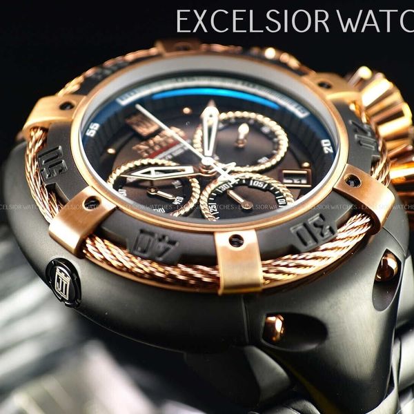 New Invicta Reserve JT 52mm Thunderbolt LE Swiss Chrono Rose Gold Black ...