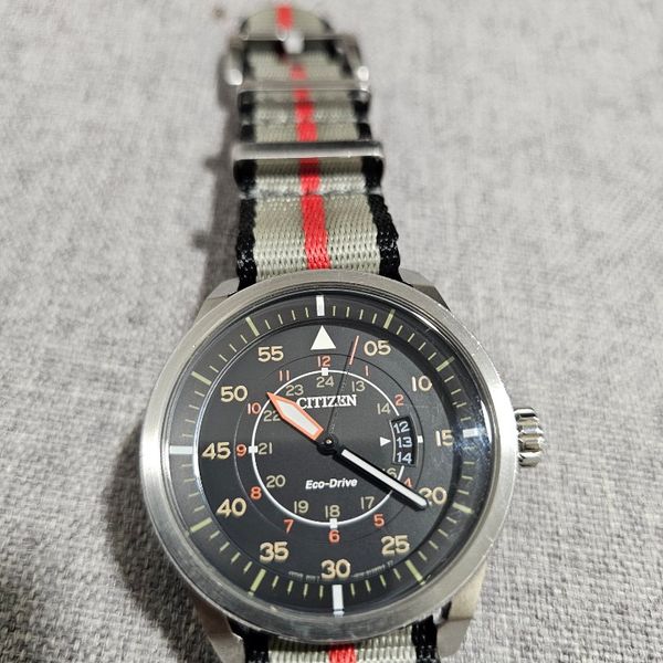 Citizen Eco-Drive Watch AW1361-10H with Nylon Strap | WatchCharts ...