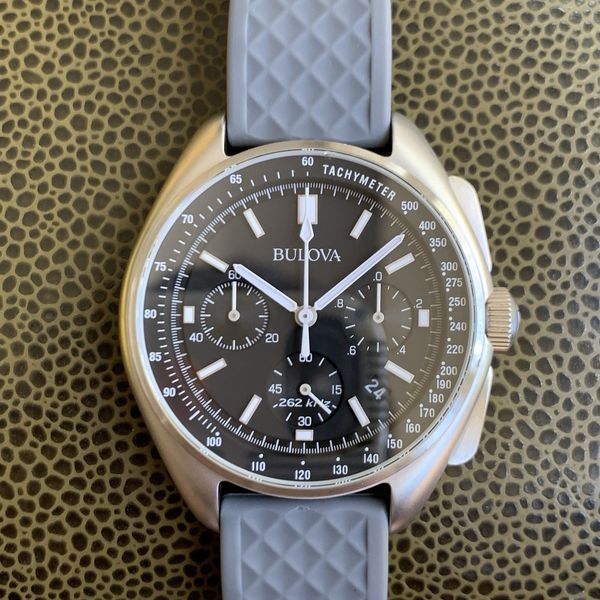 Bulova Lunar Pilot 45mm Stainless Steel Chronograph 96B251 Wristwatch ...