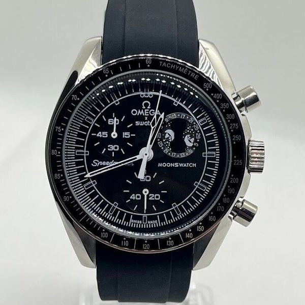 Custom Modded! OMEGA x Swatch MoonSwatch Black Mission to the Moon ...