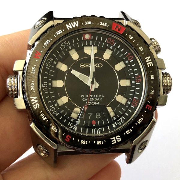 Seiko 6A32 00E0 Perpetual Calendar St Steel Mens Wrist Watch Runs New ...