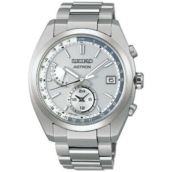 SEIKO Astron SBXY009 Silver Titanium Radio Solar Men's Watch New in Box ...