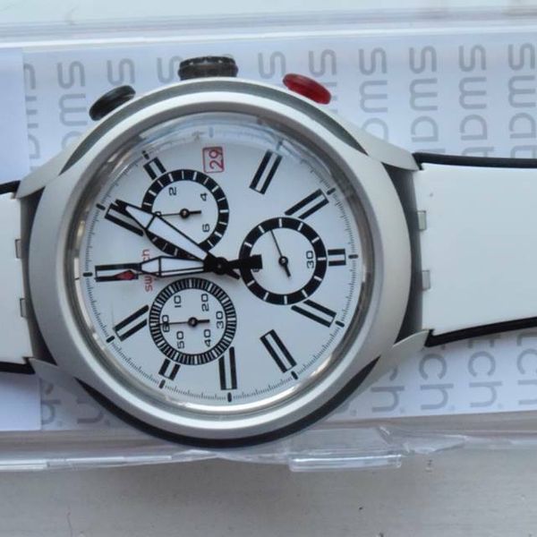 Swatch Black Wheel Chronograph Watch, Date Watch YYS4005 | WatchCharts