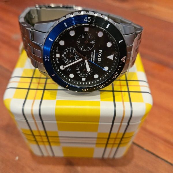 Fossil FB-01 Chronograph Multifunction Black Smoke Men's Watch FS5835 NEW | WatchCharts Marketplace