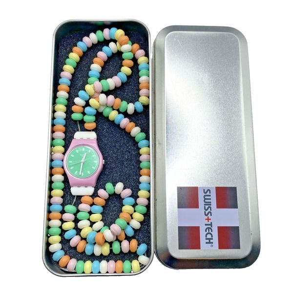 Swatch Swiss Caramellissima 25mm Candy Necklace Watch Double Strap Band ...